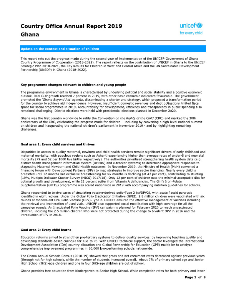 Country Office Annual Report 2019 | PDF