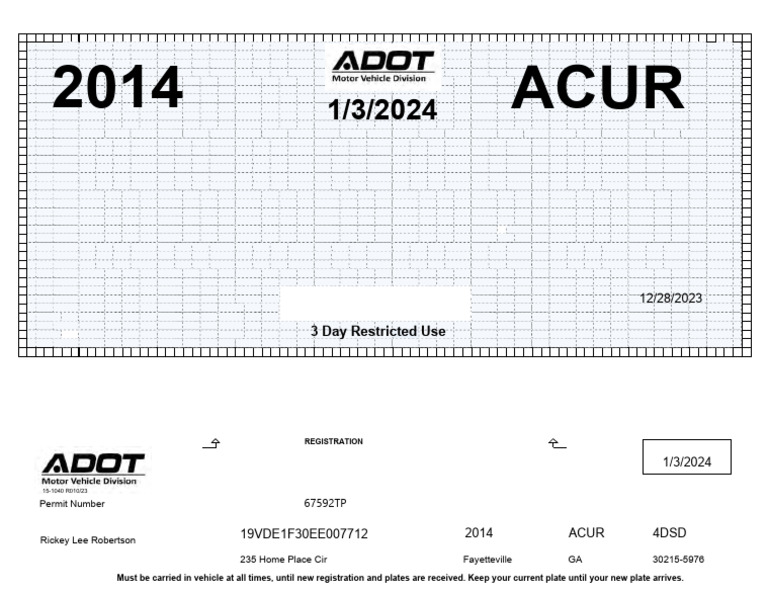 Temp License Plate Temp Registration | PDF