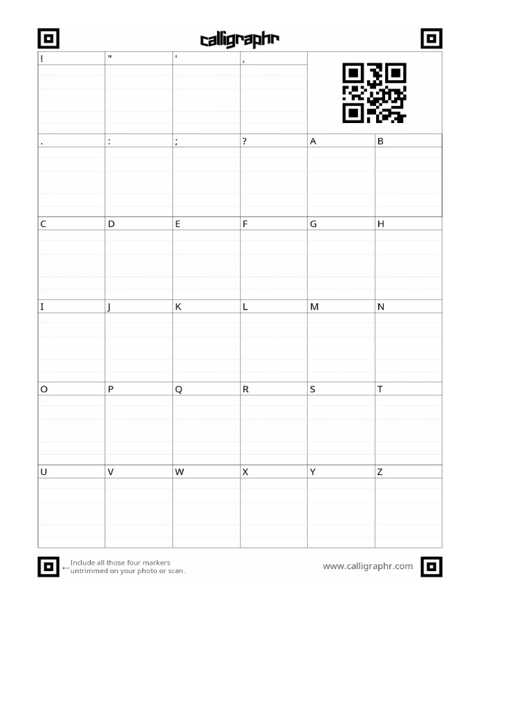 Calligraphr Template | PDF