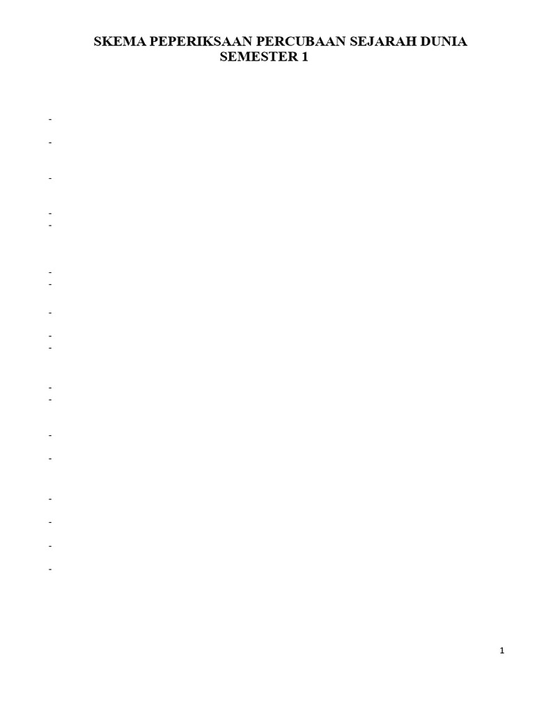 Skema Trial S1 2025 Set 1 a | PDF