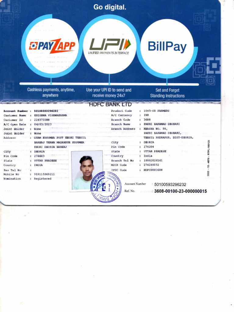 Krishna HDFC Passbook | PDF