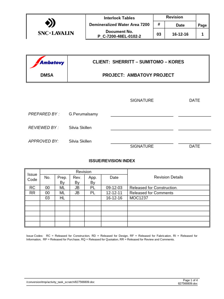 P_C-7200-48EL-0102-2 Rev.03 - Interlock Tables | PDF | Continuum ...