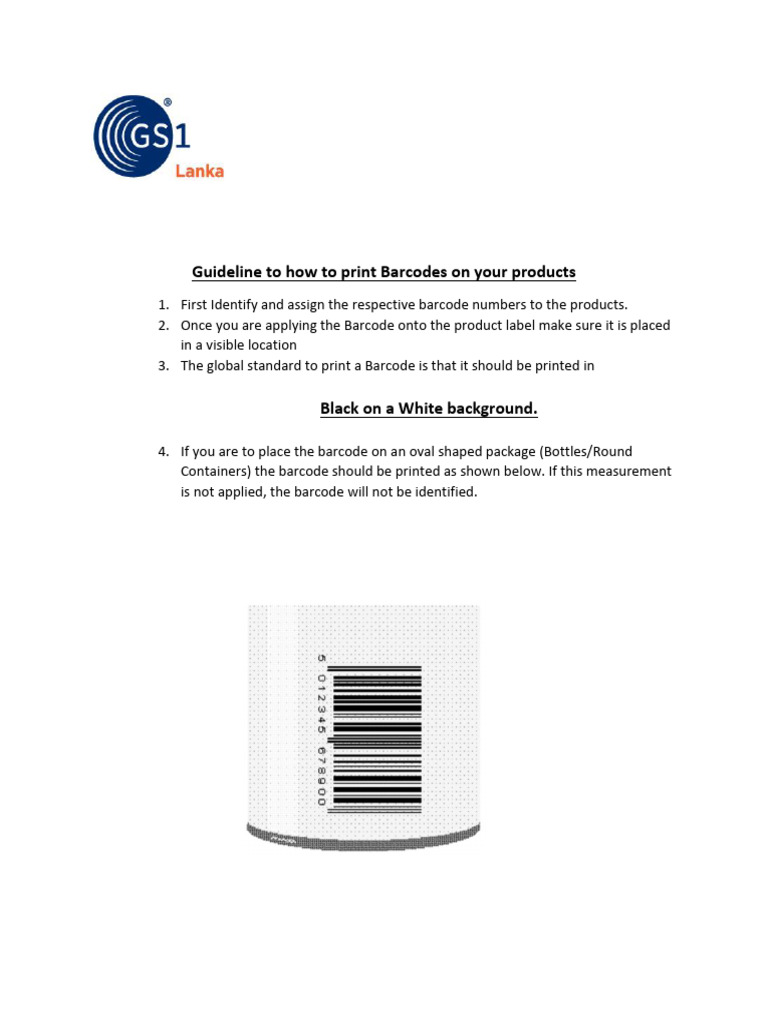 Guideline to how to print Barcodes on your products | PDF | Universal ...