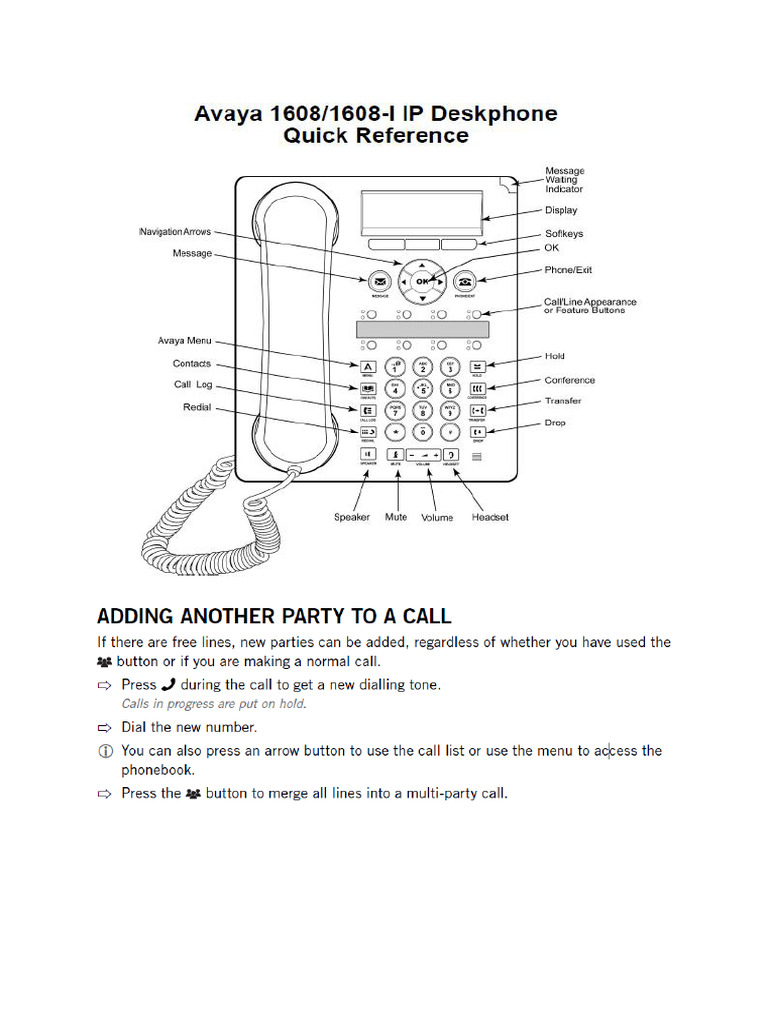 Avaya B179 User Handbook | PDF