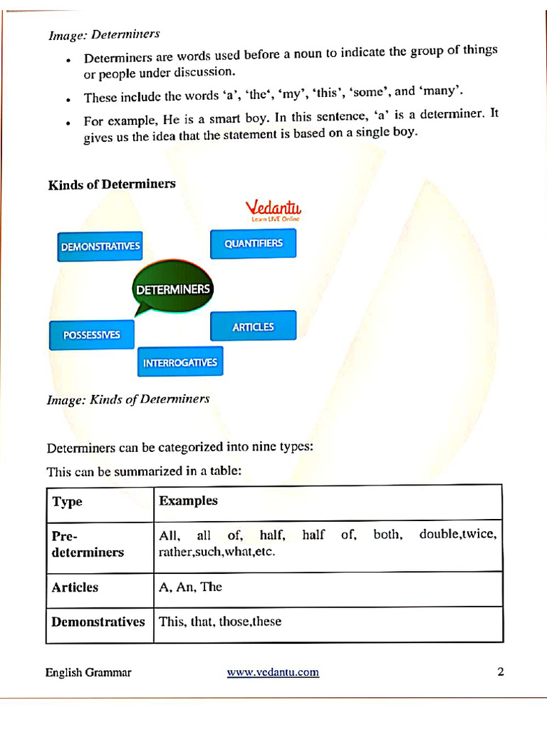 Determiners | PDF