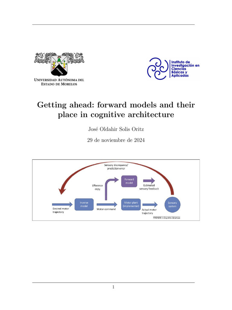 Getting Ahead - Forward Models and Their Place in Cognitive Architecture | PDF | Compresión de ...
