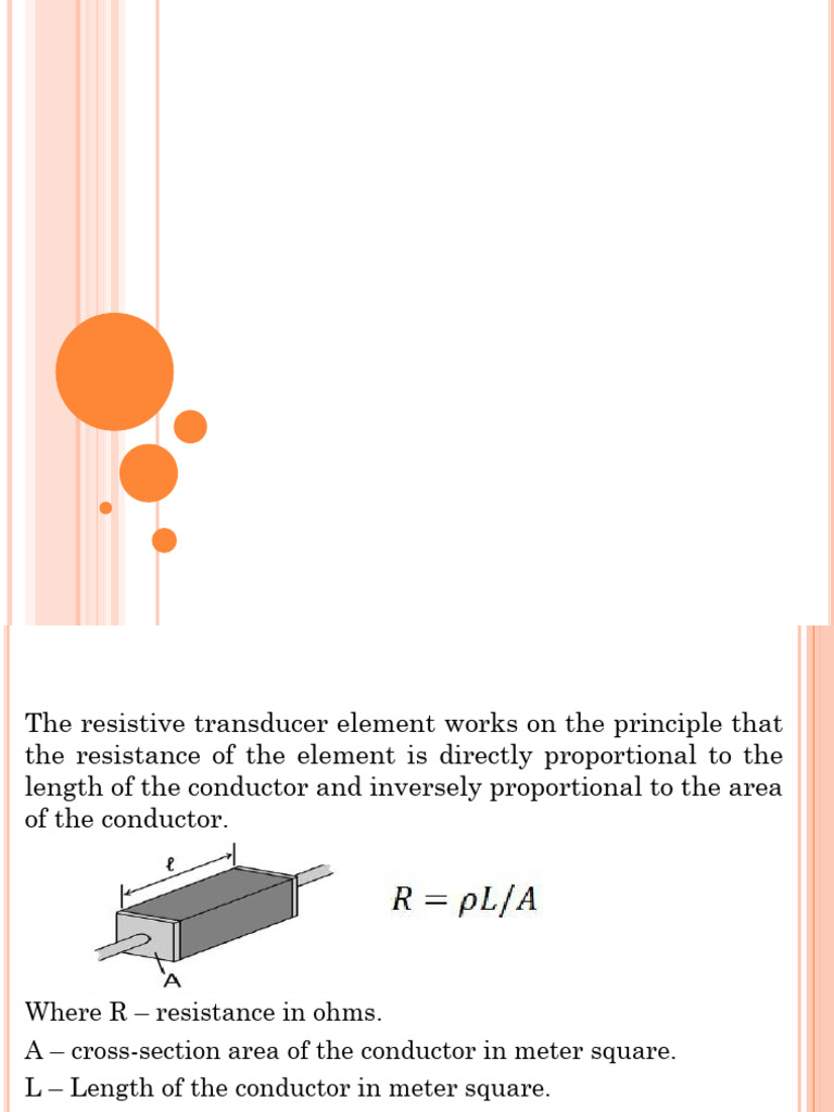 Overview of Resistive Transducers | PDF | Electrical Resistance And ...
