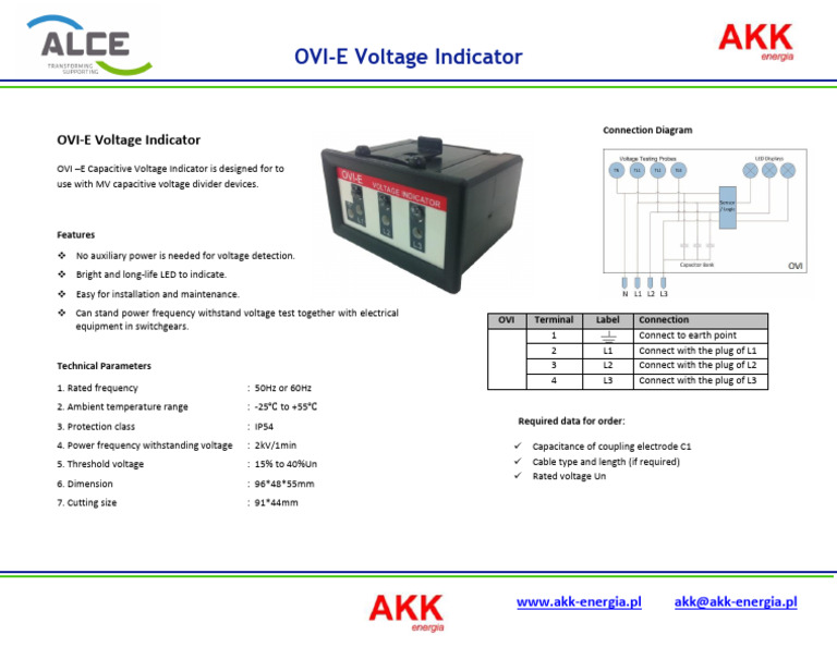 OVI-E Capacitive Voltage Indicator | PDF | Capacitor | Electric Power