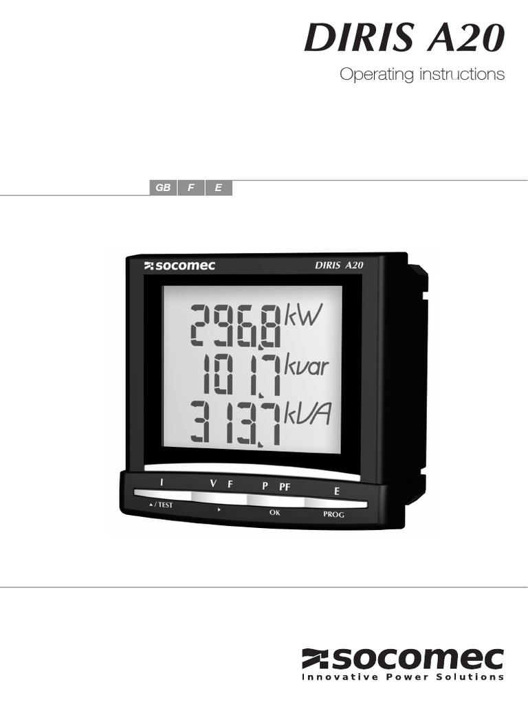 DIRIS_A20_UL_538848A_chk | PDF | Electricity | Electrical Engineering