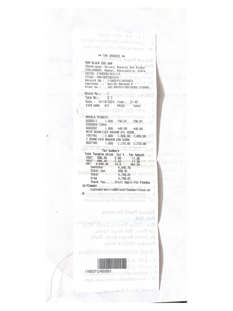 Food Bill | PDF