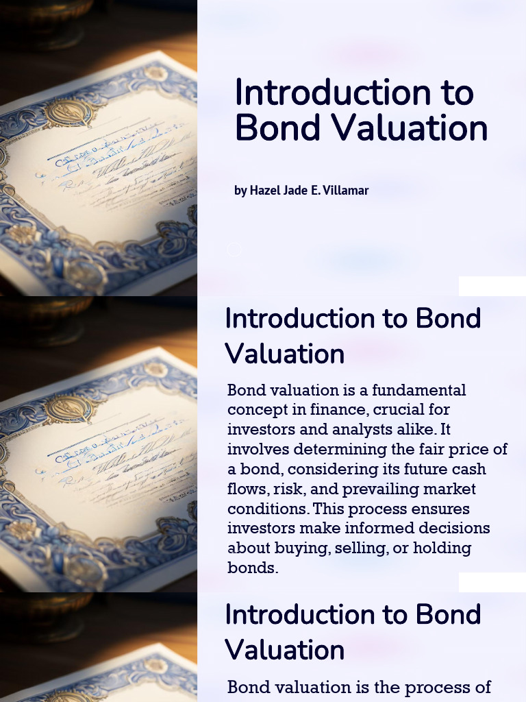 Introduction to Bond Valuation 2 | PDF | Bonds (Finance) | Yield (Finance)