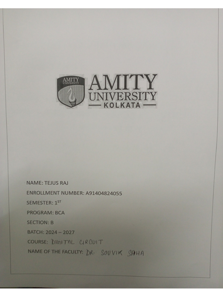 Digital Circuit Assignment | PDF