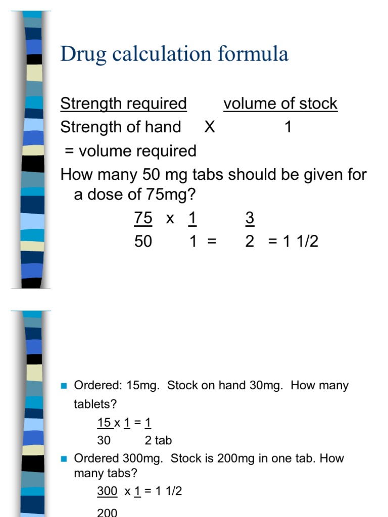 Meds Drug Calculation Formula-2 | PDF
