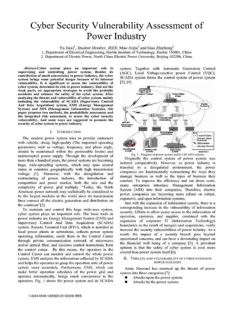 3. Cyber Security Vulnerability Assessment of Power Industry Average ...