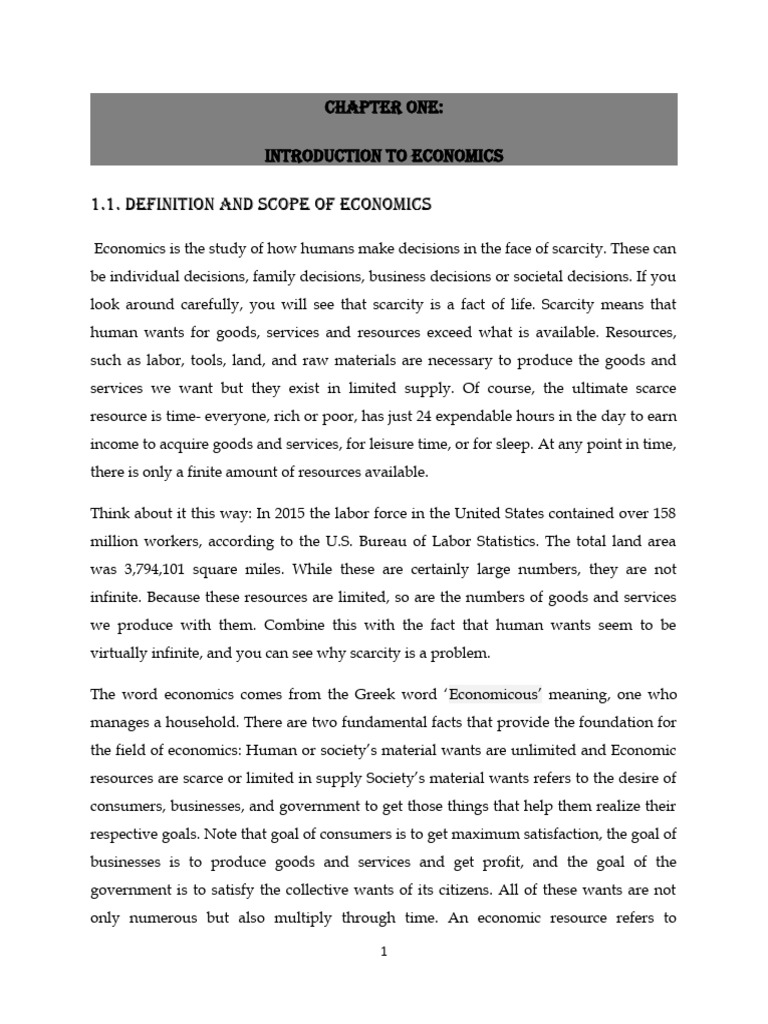 Handout For Microeconomics (Chapter 1 & 2) | PDF | Elasticity ...