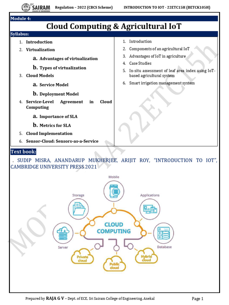 Cloud Computing in Agricultural IoT | PDF | Cloud Computing | Open Stack