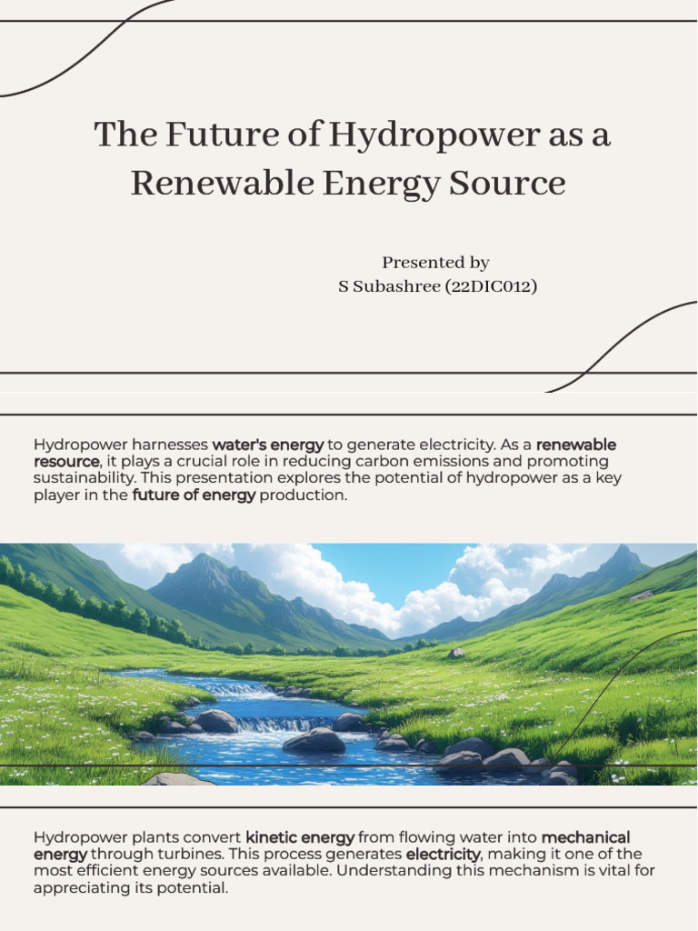 Slidesgo Unlocking The Power of Water The Future of Hydropower As A Renewable Energy Source ...