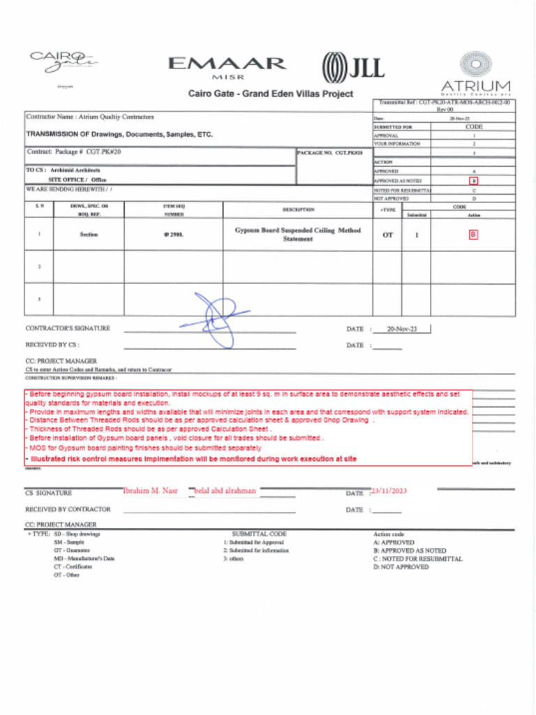 ARCHIMID-CGT-PK20-ATR-MOS-ARCH-0022-00 (1) | PDF | Drywall | Quality ...