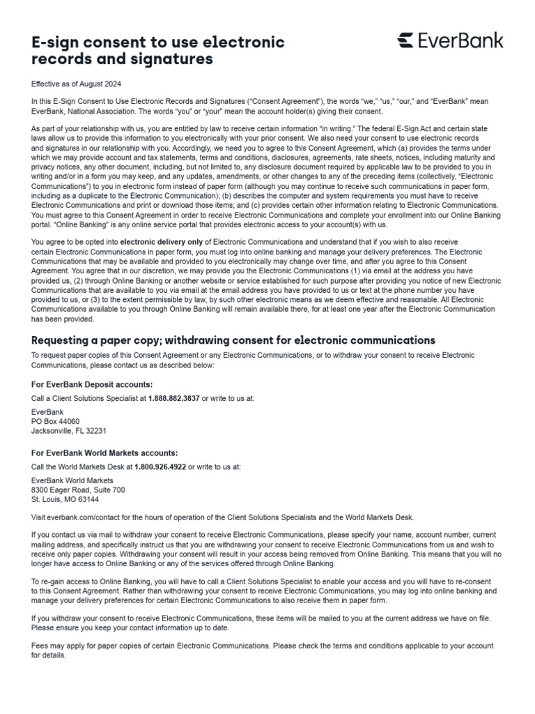 Terms Esign Online Banking 2 | PDF | Software | Computing