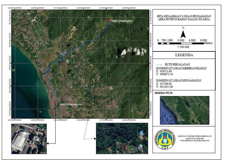 Peta Lokasi dan Rute Observasi UNP | PDF