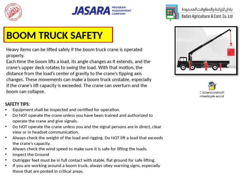 Boom Truck Safety Guidelines | PDF