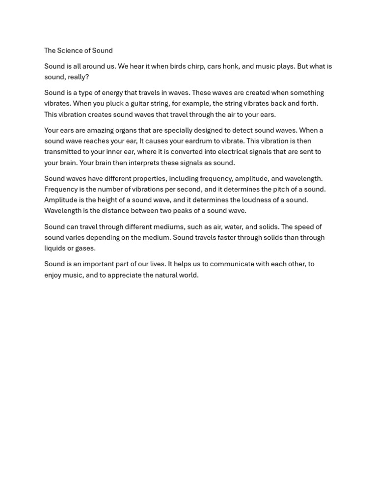 Understanding Sound Waves and Their Properties | PDF