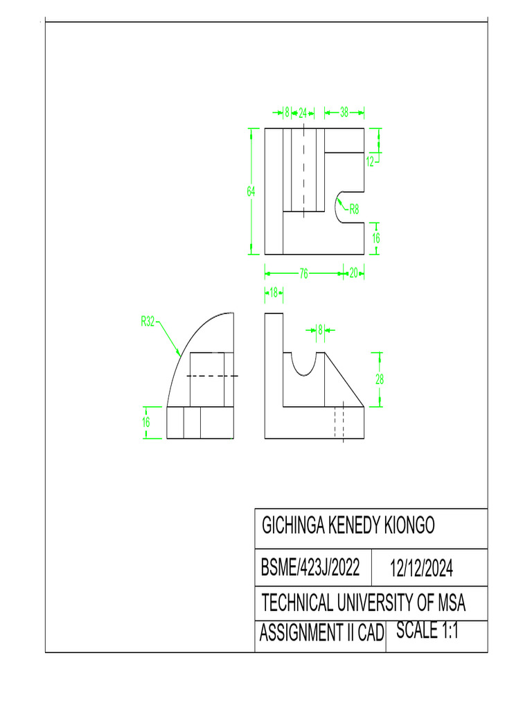 Autocad, Assignment II Kiongo | PDF