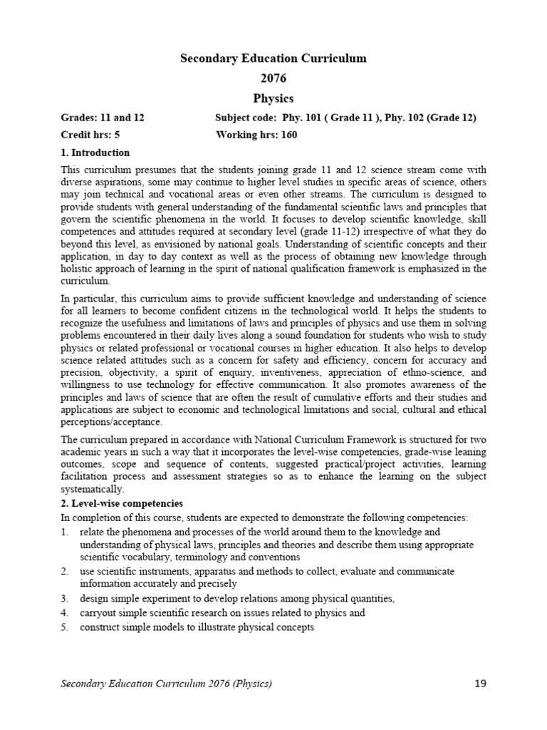 Physics Syllabus | PDF