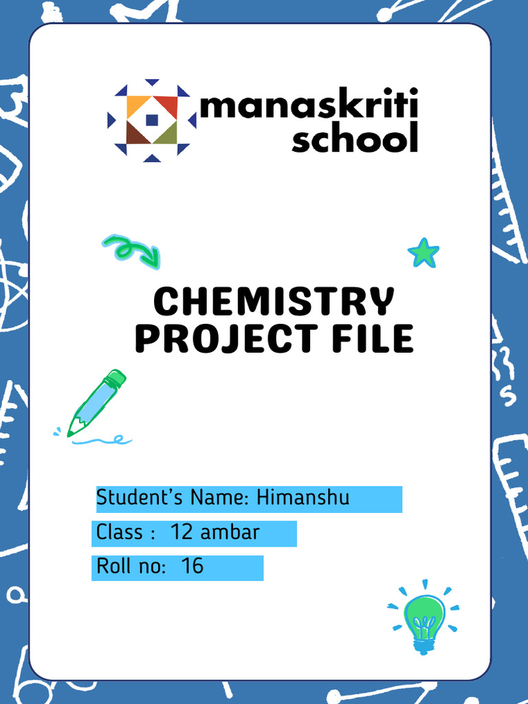 Science Project Assessment Cover Page in Blue Yellow Cute Fun Style ...