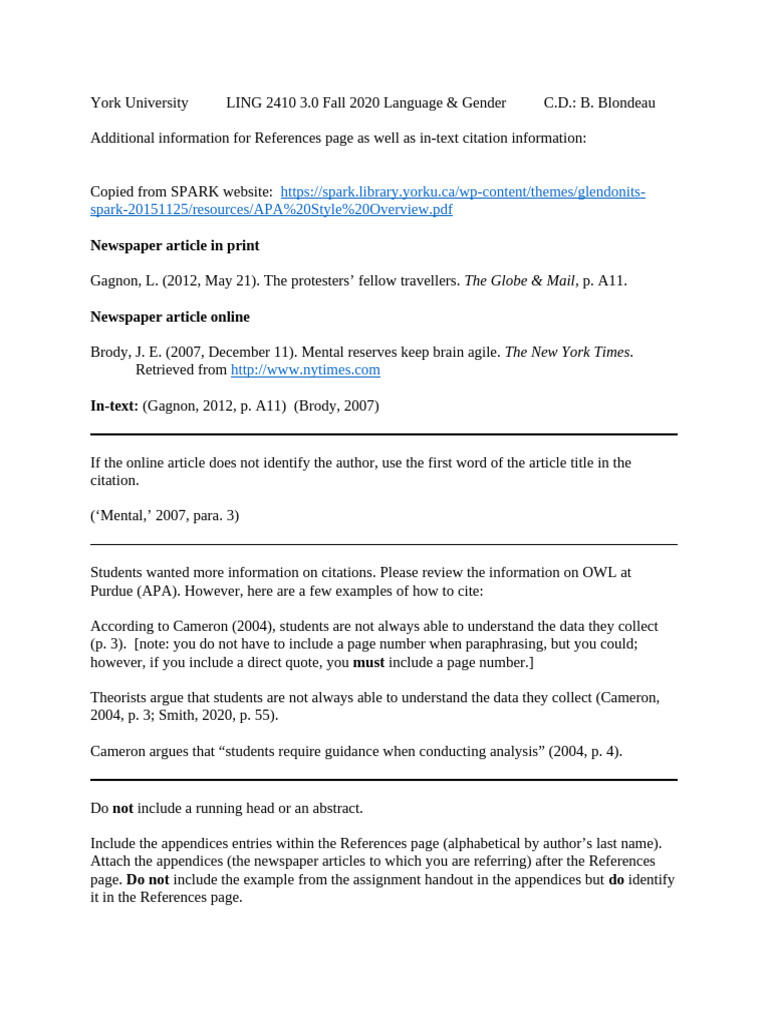Updated - Additional Formatting Info For Asgn | PDF