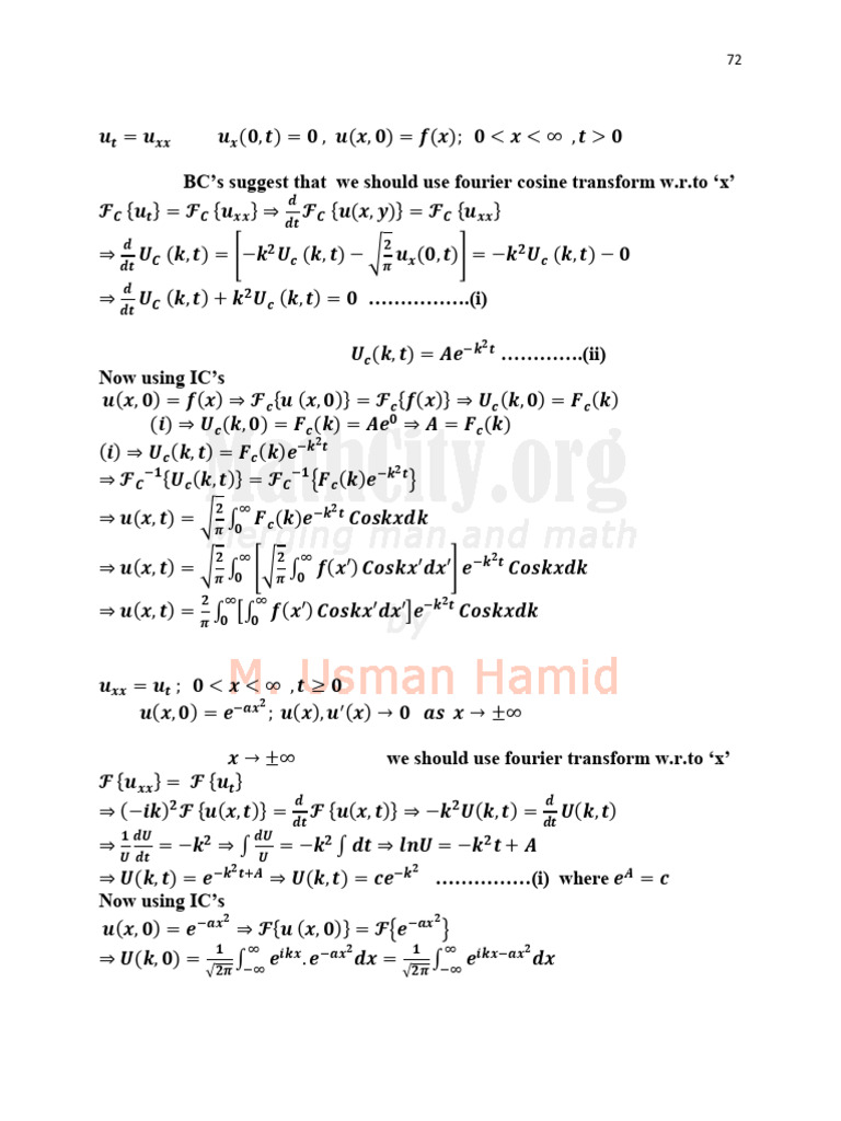 Fourier T Long | PDF | Equations | Mathematical Concepts