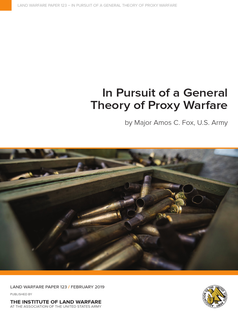 LWP 123 in Pursuit of A General Theory of Proxy Warfare | PDF | Kurds | Iraq