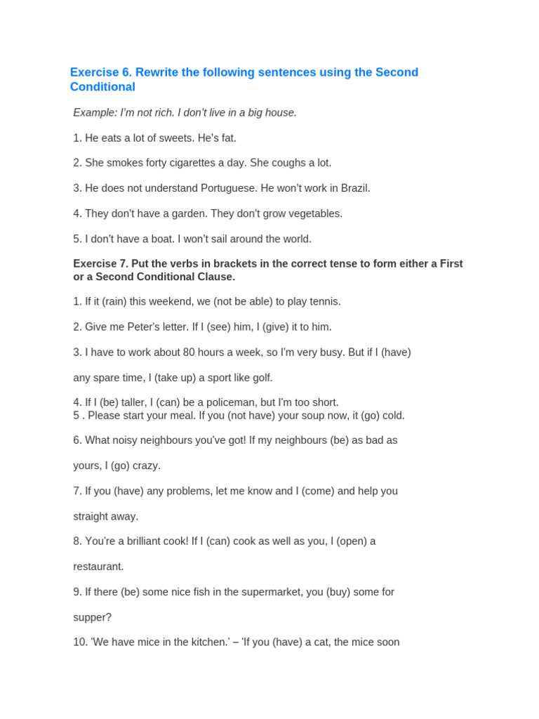 Exercise 6 12 Conditionals 21021 Pdf 