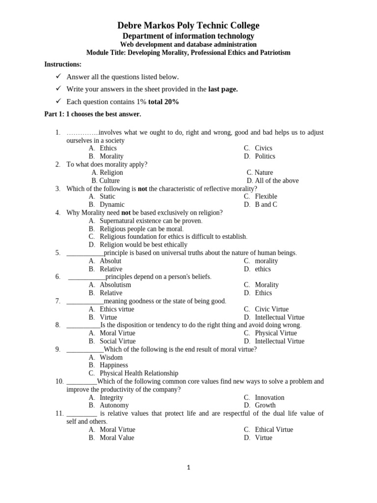 Self Morality Pdf Morality Virtue