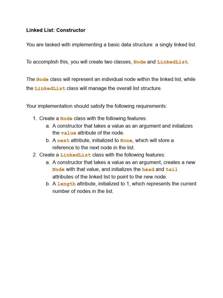 LinkedList(1) | PDF | Computing | Algorithms And Data Structures