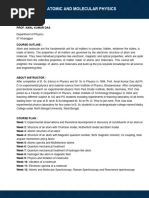 Atomic Molecular Physics Rajkumar PDF | PDF | Spectroscopy | Molecules