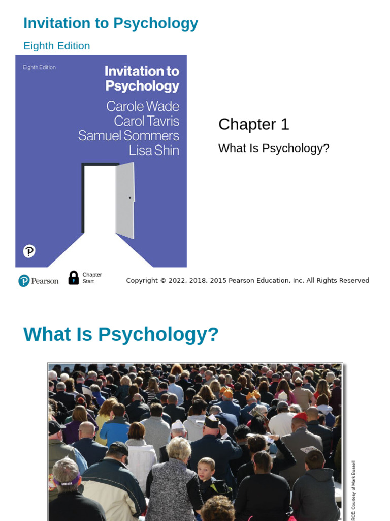 Wade8e CH01 LecturePPT Accessible | PDF | Psychology | Experiment