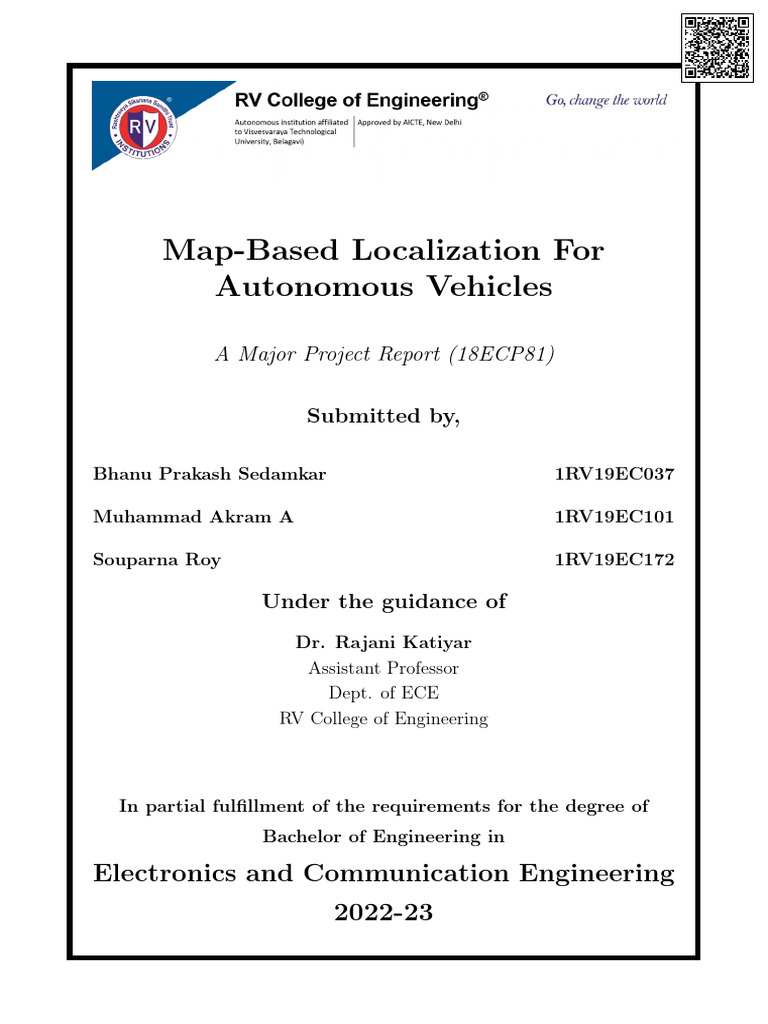 Map Based Localization for Autonomous Vehicles | PDF | Lidar | Computing