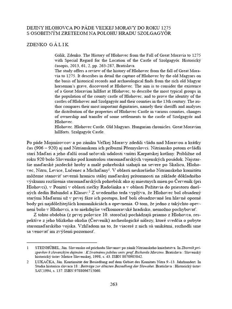 Dejiny_Hlohovca_po_pade_Velkej_Moravy_s | PDF