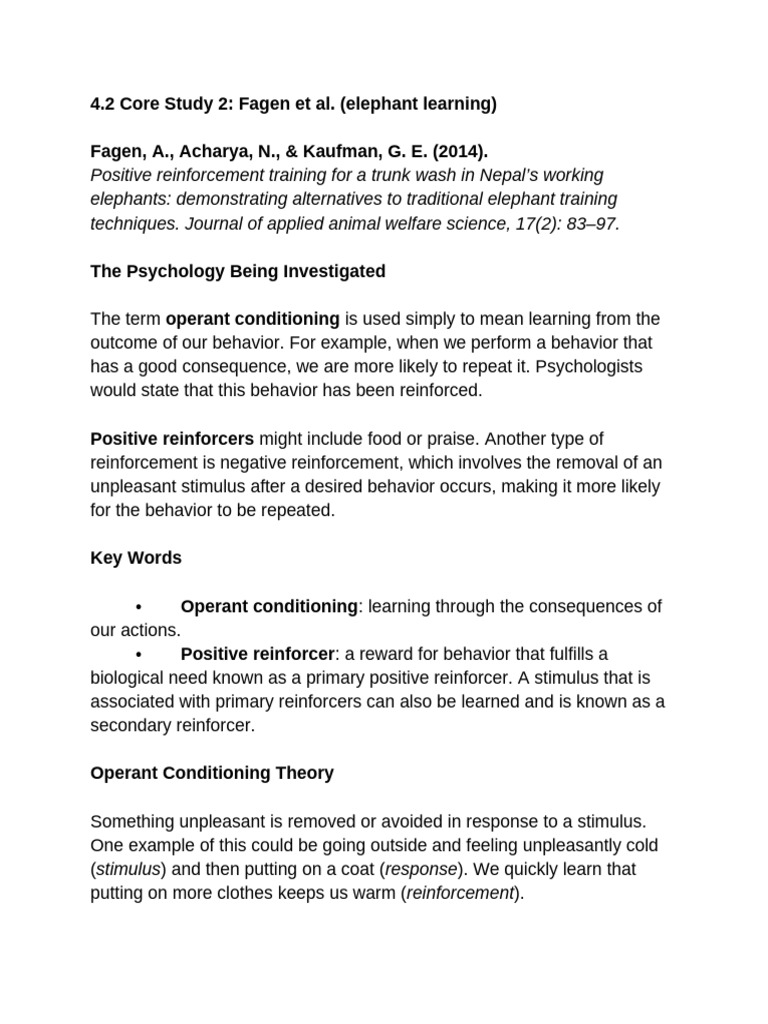 Core 2 | PDF | Reinforcement | Animal Training