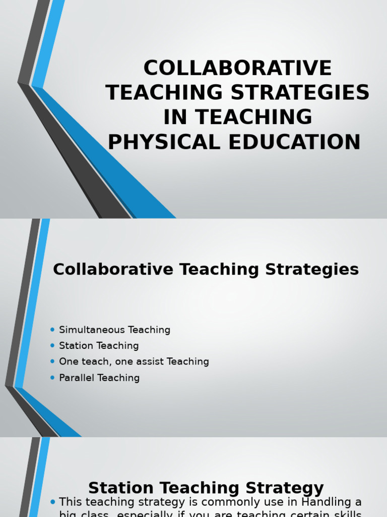 Collaborative PE Teaching Methods | PDF