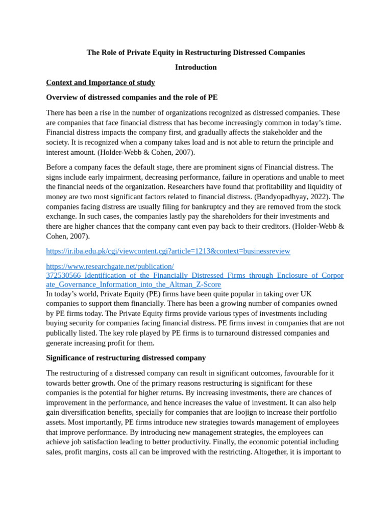 Research paper | PDF | Quantitative Research | Private Equity