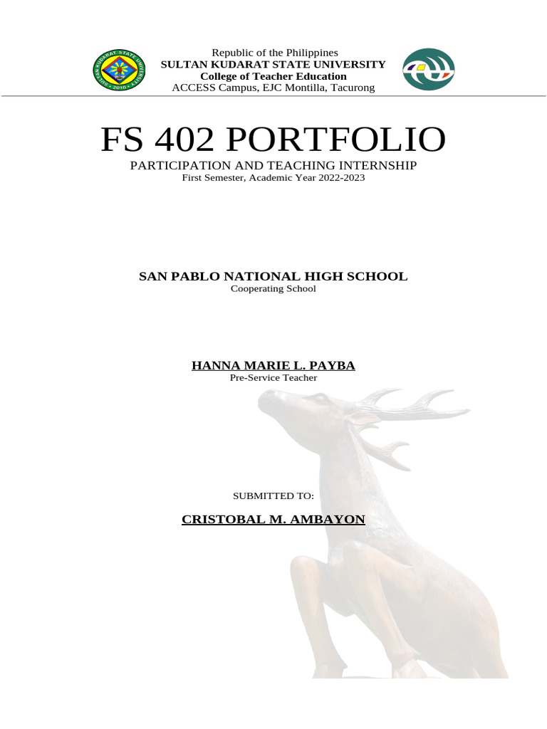 Fs402 Payba Final | PDF | Teachers | Learning
