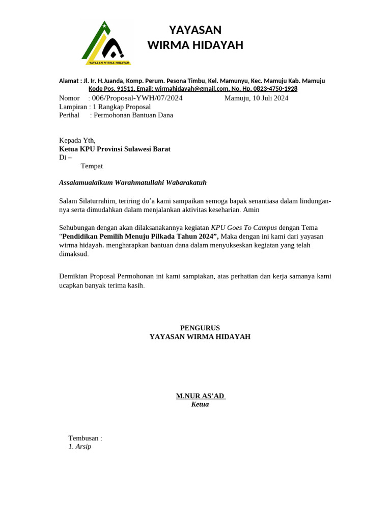 Proposal Bersinar KPU Goes To Campus | PDF