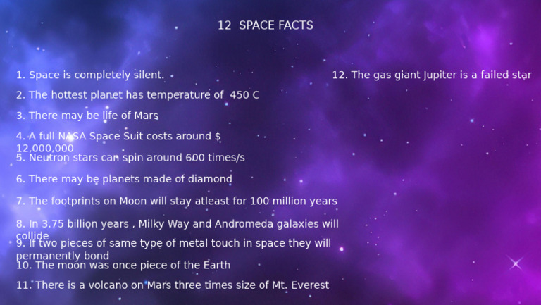 50 Space Facts | PDF