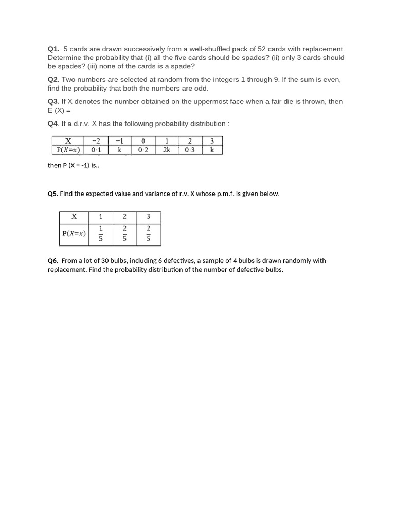Prob Q1 | PDF
