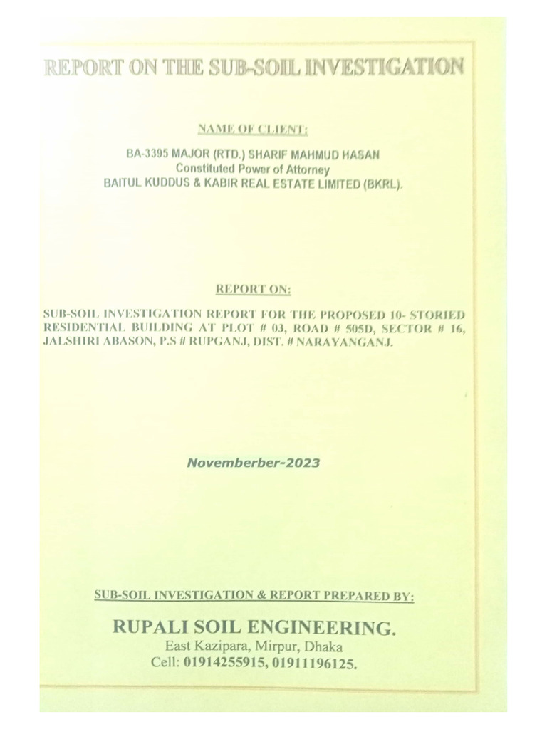 Soil Test Report | PDF