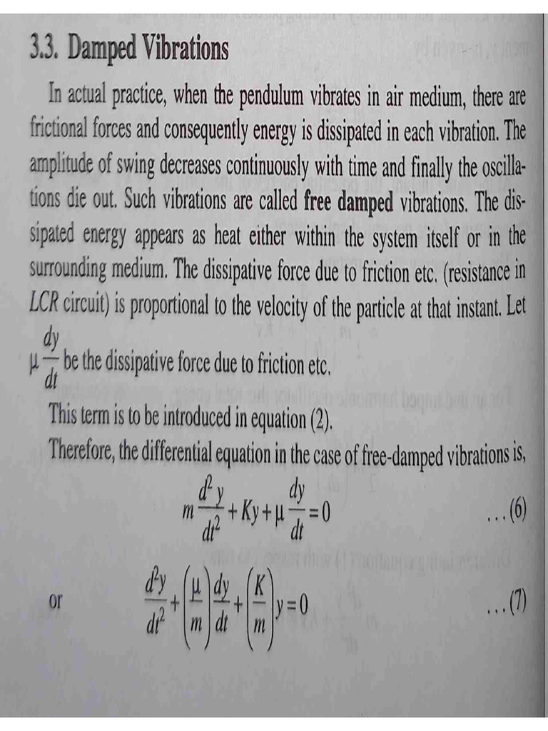 Damped&ForcedVibrationsAnalyticalimgtopdf 1212241322002 | PDF