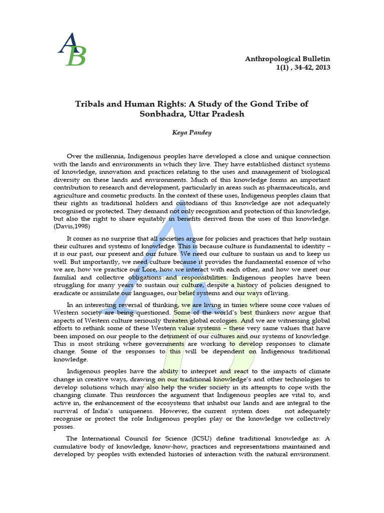 Gond Tribes Study in Sonbhadra | PDF | Traditional Knowledge | Indigenous Peoples