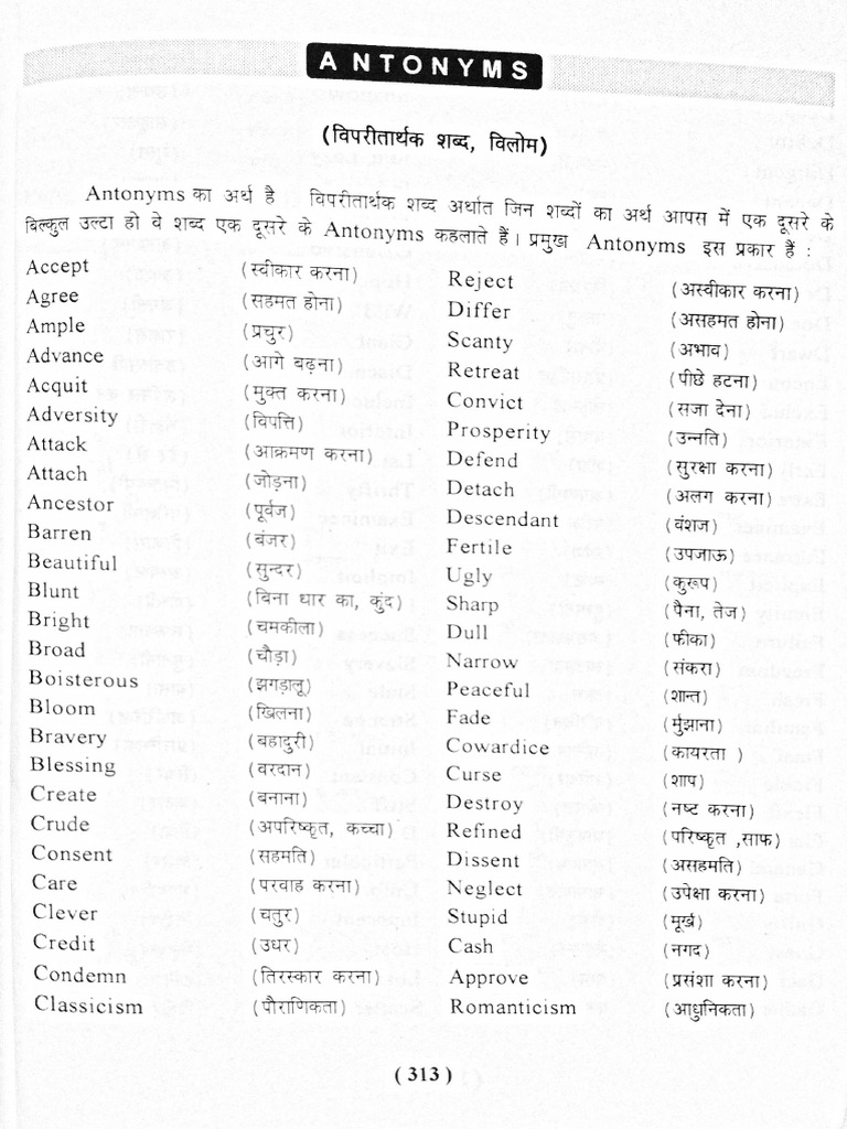 Antonyms | PDF